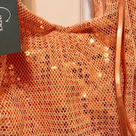 Bags | Medium Rose Gold Sequins Mesh Purse Handbag | Poshmark